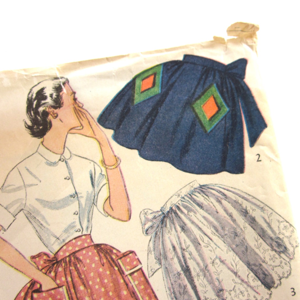 Vintage Apron Sewing Pattern: Simplicity 3718, Half Apron With Pockets ...