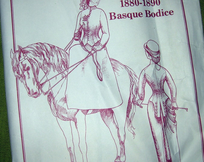 Past Patterns 900 1880s-1890s Riding Basque Bodice Living History ...