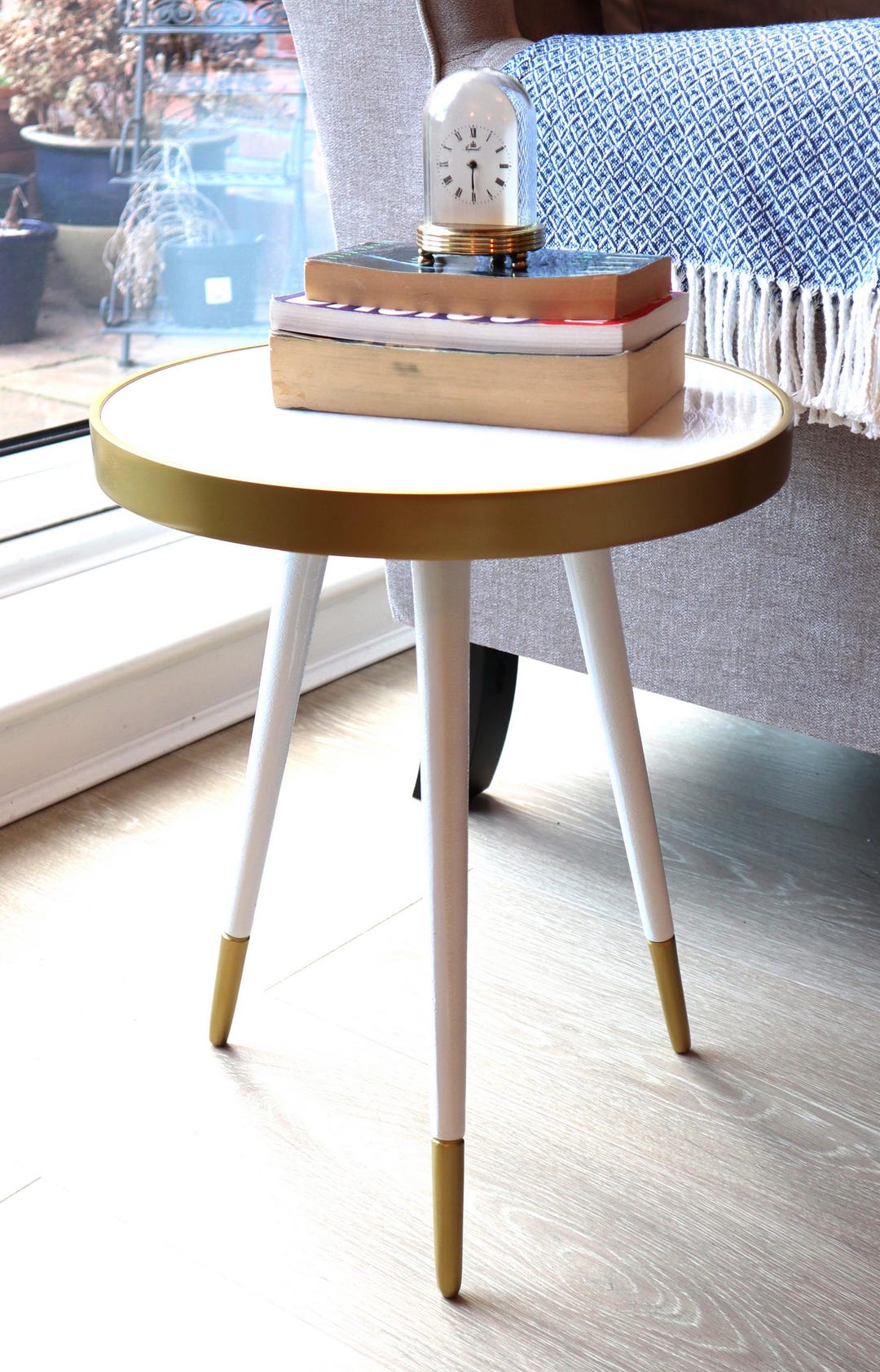 Gallieni Mid Century Modern Style Side Table/round Marble End Table ...