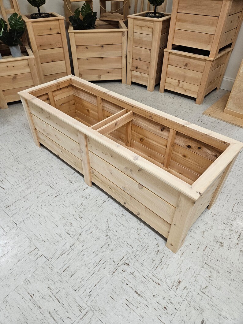 Raw Cedar Long Planter - Etsy