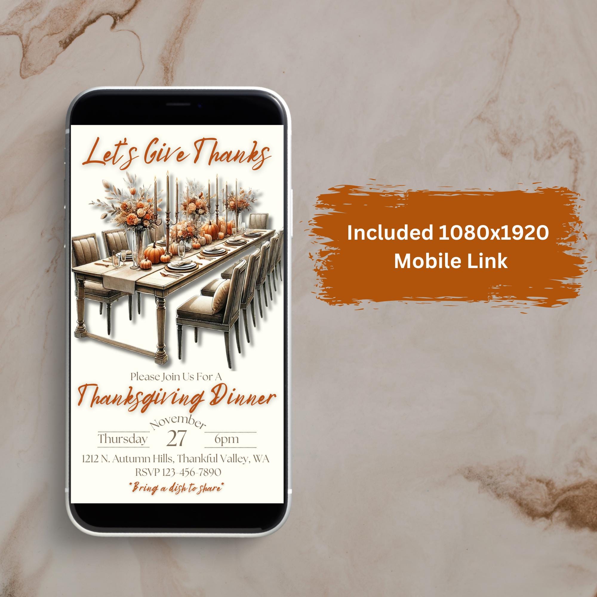 EDITABLE, Thanksgiving Dinner Invitation, Thanksgiving Party Invite ...