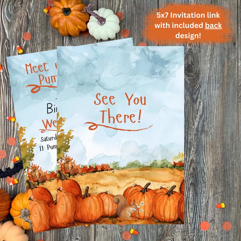 EDITABLE Meet Us at the Pumpkin Patch Invitation, Pumpkin Patch Event ...