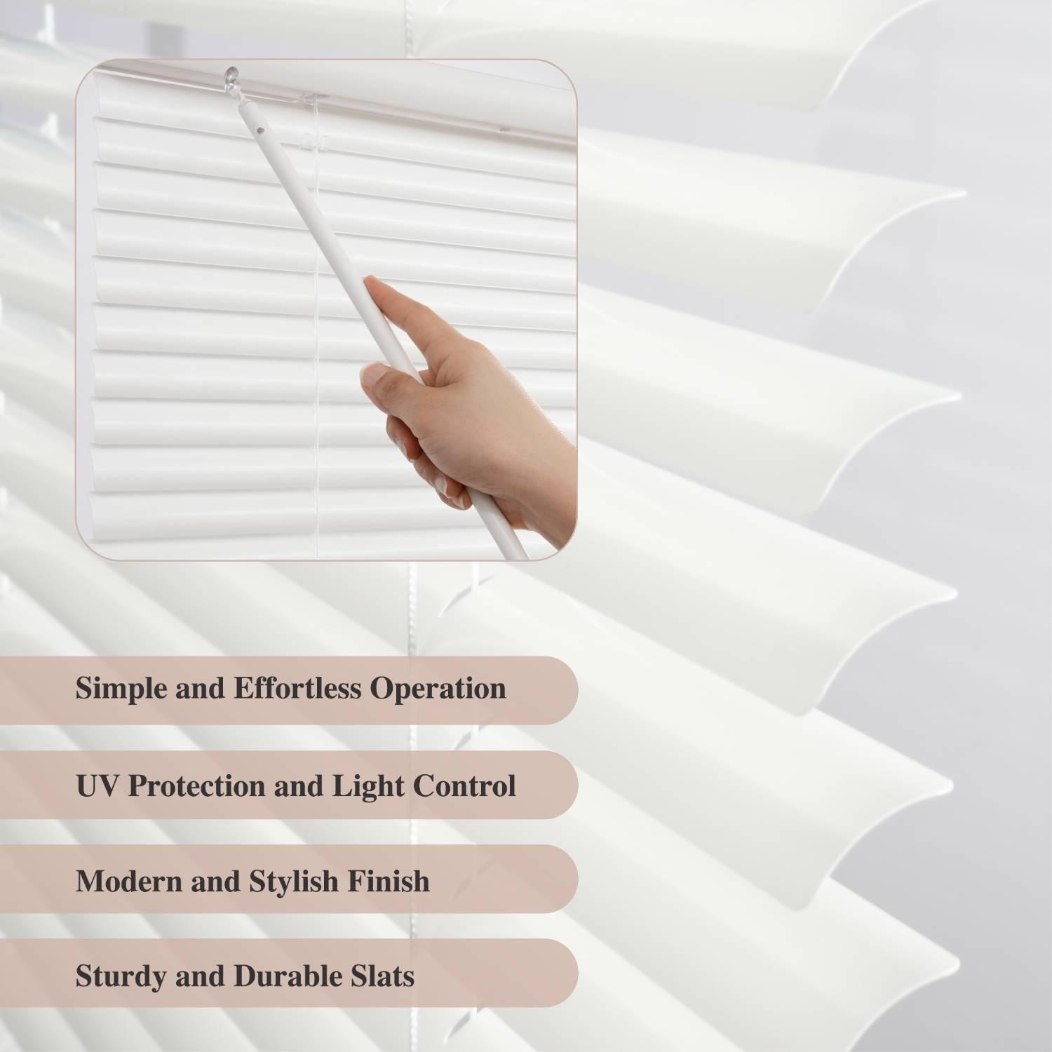 REGAL ESTATE, 1 Magnetic Mini Blinds for Metal Steel Doors, White ...