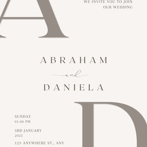 Simple Wedding Invitation - Etsy