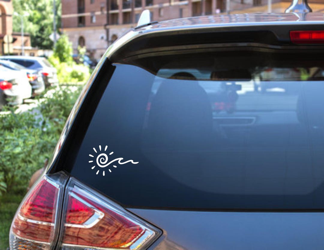 Sun and Wave Car Decal, Sun, Sunshine, Car Decal, Ocean Wave, Decal - Etsy
