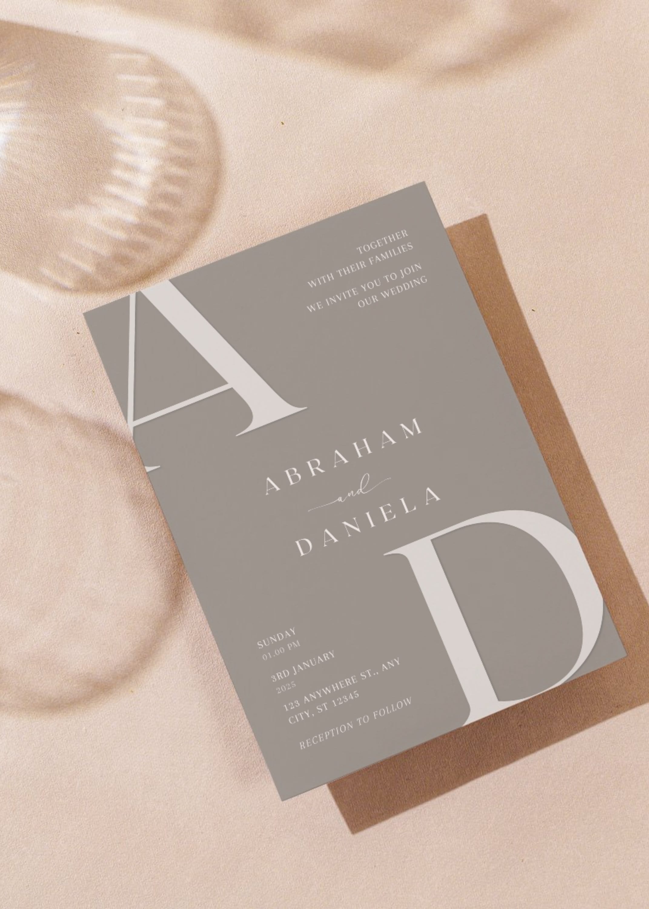 Simple Wedding Invitation - Etsy