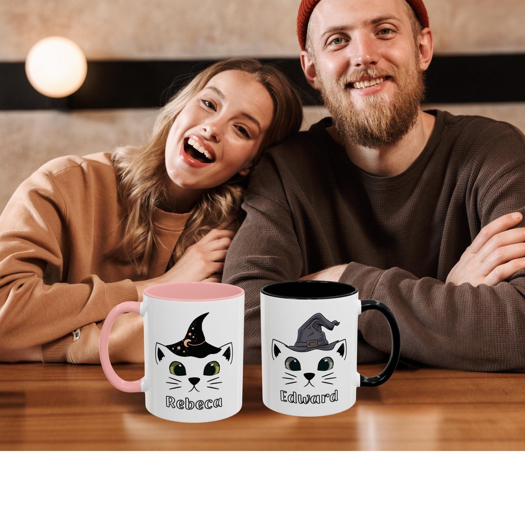 Custom Cats Mugs, Custom Mugs for Couples, Matching Couples Coffee Mug ...