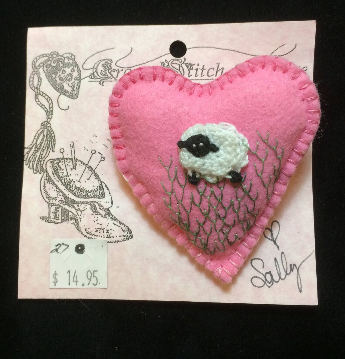 Hand Made Wool Felt Pin..heart Shaped Wool Felt Pin..wooly - Etsy