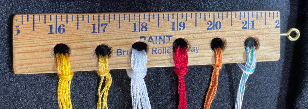 7” Ruler Keychain Thread Holder … Needle-work Tool…stitchery Accessory ...