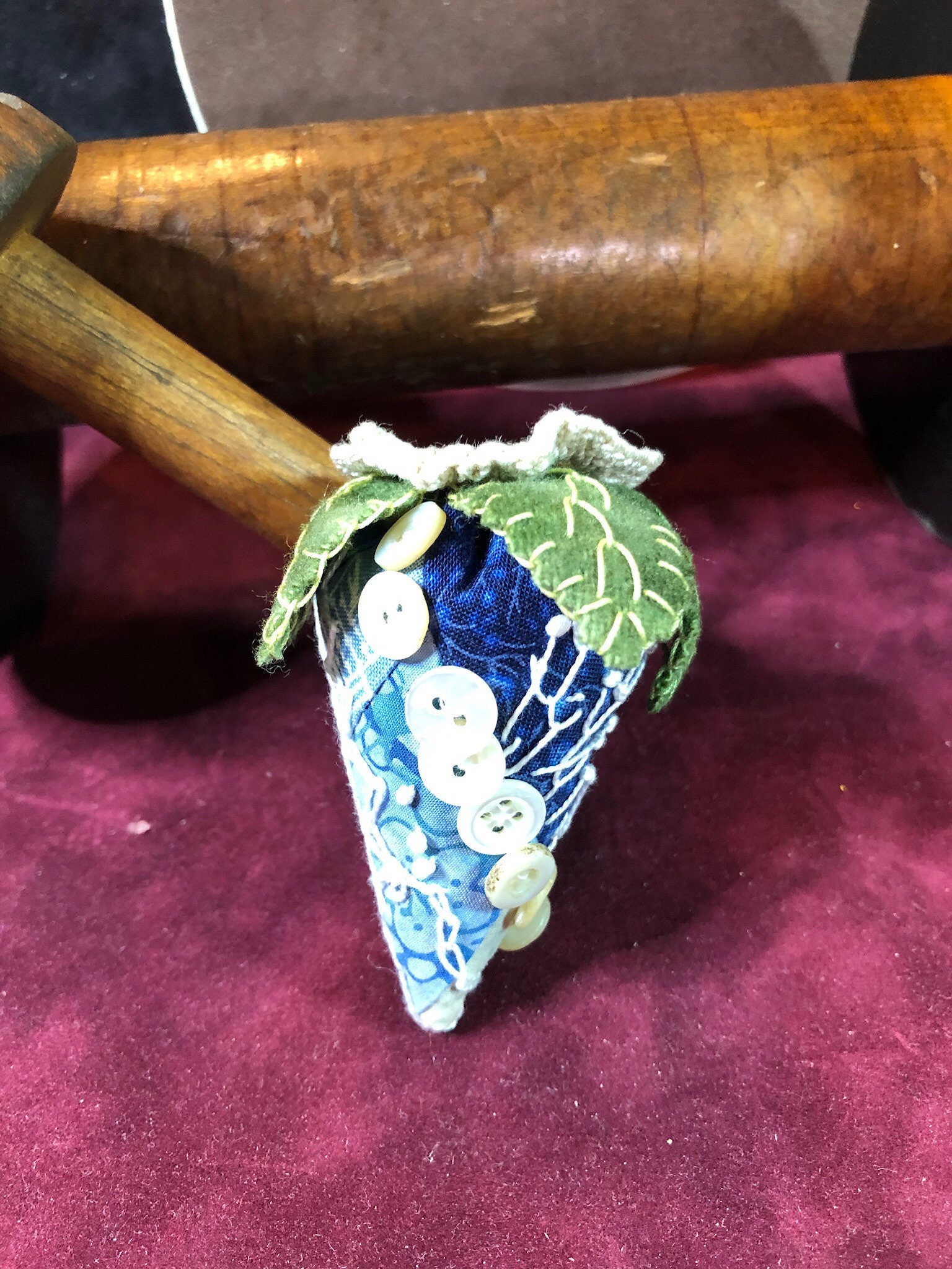 Crazy Quilt Strawberry Pincushion...Pincushion | Etsy