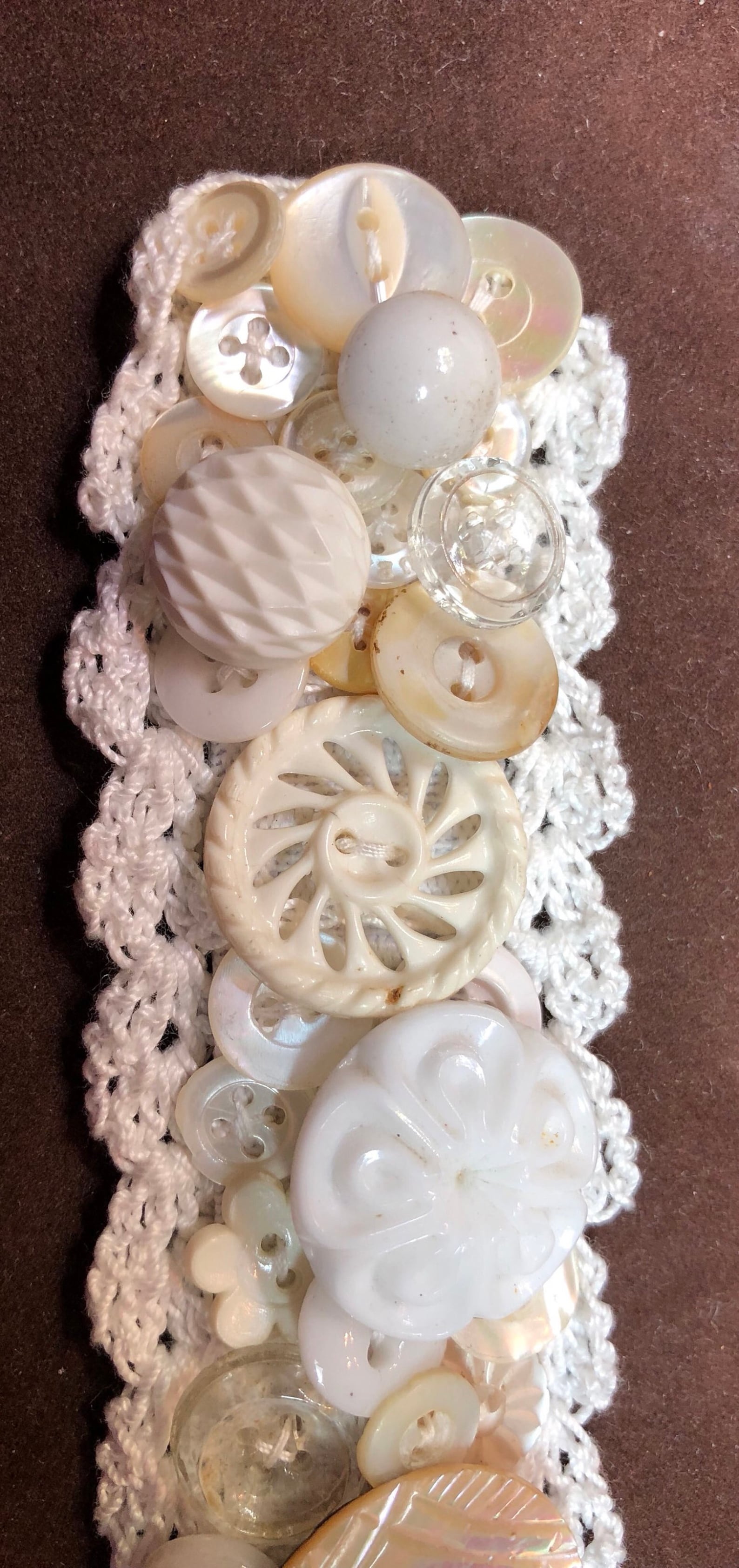 Vintage Button Bracelet..vintage Crochet Button Bracelet...vintage ...
