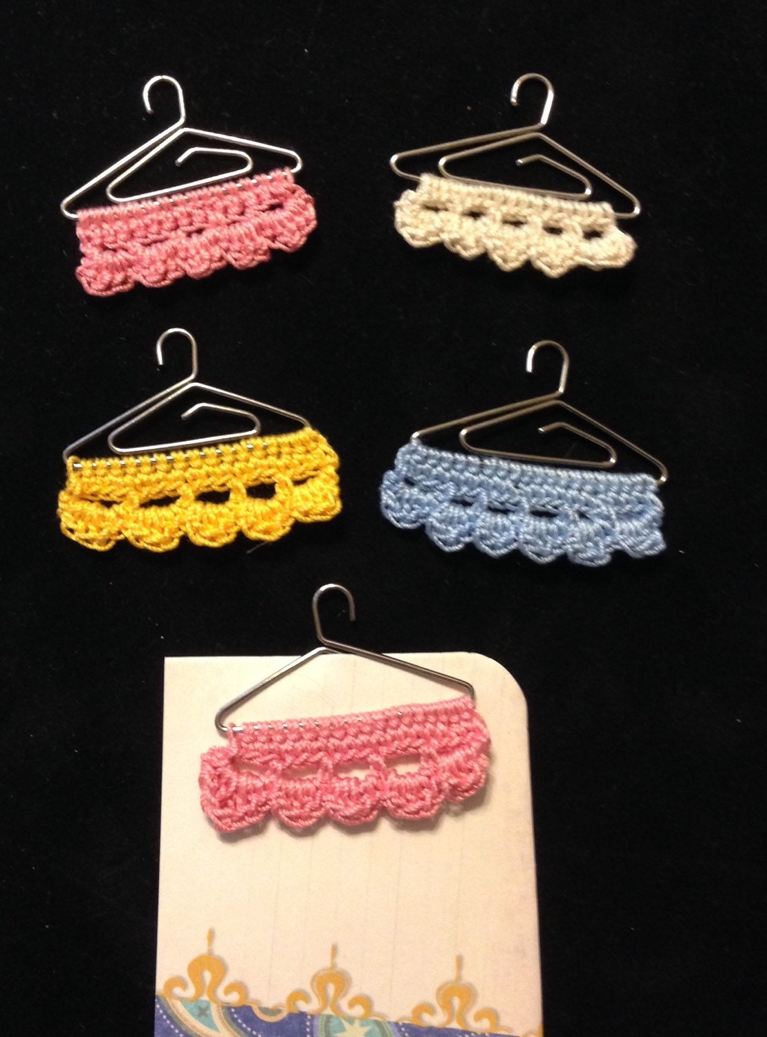 Crochet Paper Clip Hanger...paper Clip Crochet - Etsy