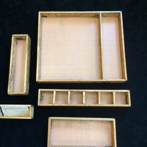 Yardstick Ruler Boxes..(set 5)...handmade Ruler Boxes...yardstick Trays ...
