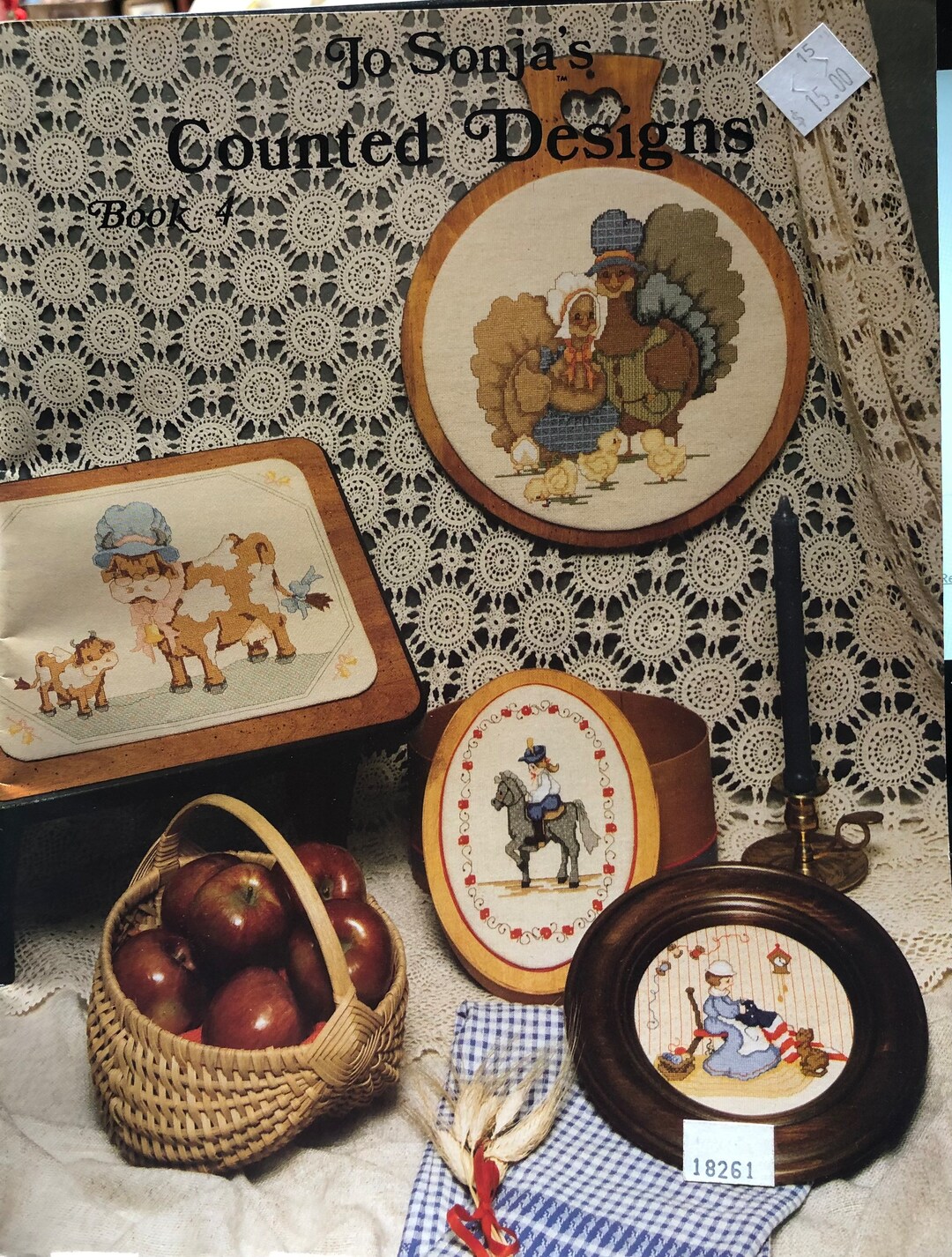 Jo Sonja's Counted Designs....chickens... Cow...horse...betsy Ross ...