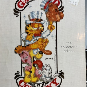 Vintage Garfield Cross Stitch Leaflet...garfield..oop 1984 Leaflet ...