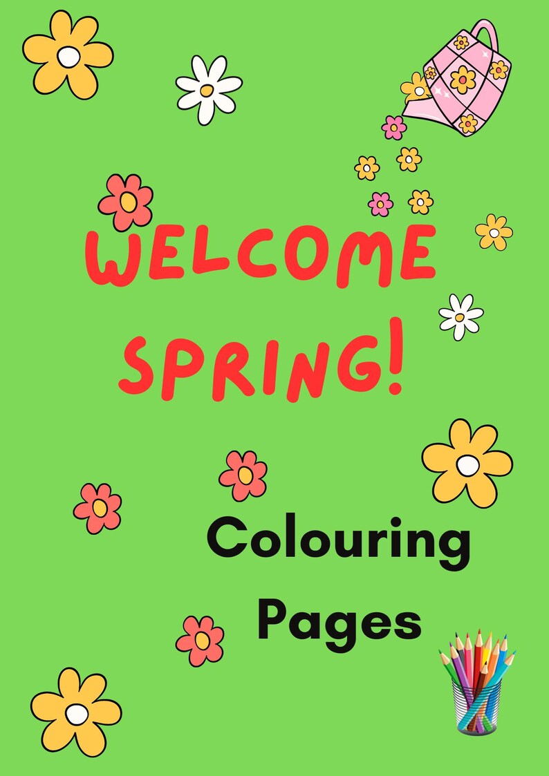 Welcome Spring. Coloring Pages for Kids 3+ - Etsy Australia