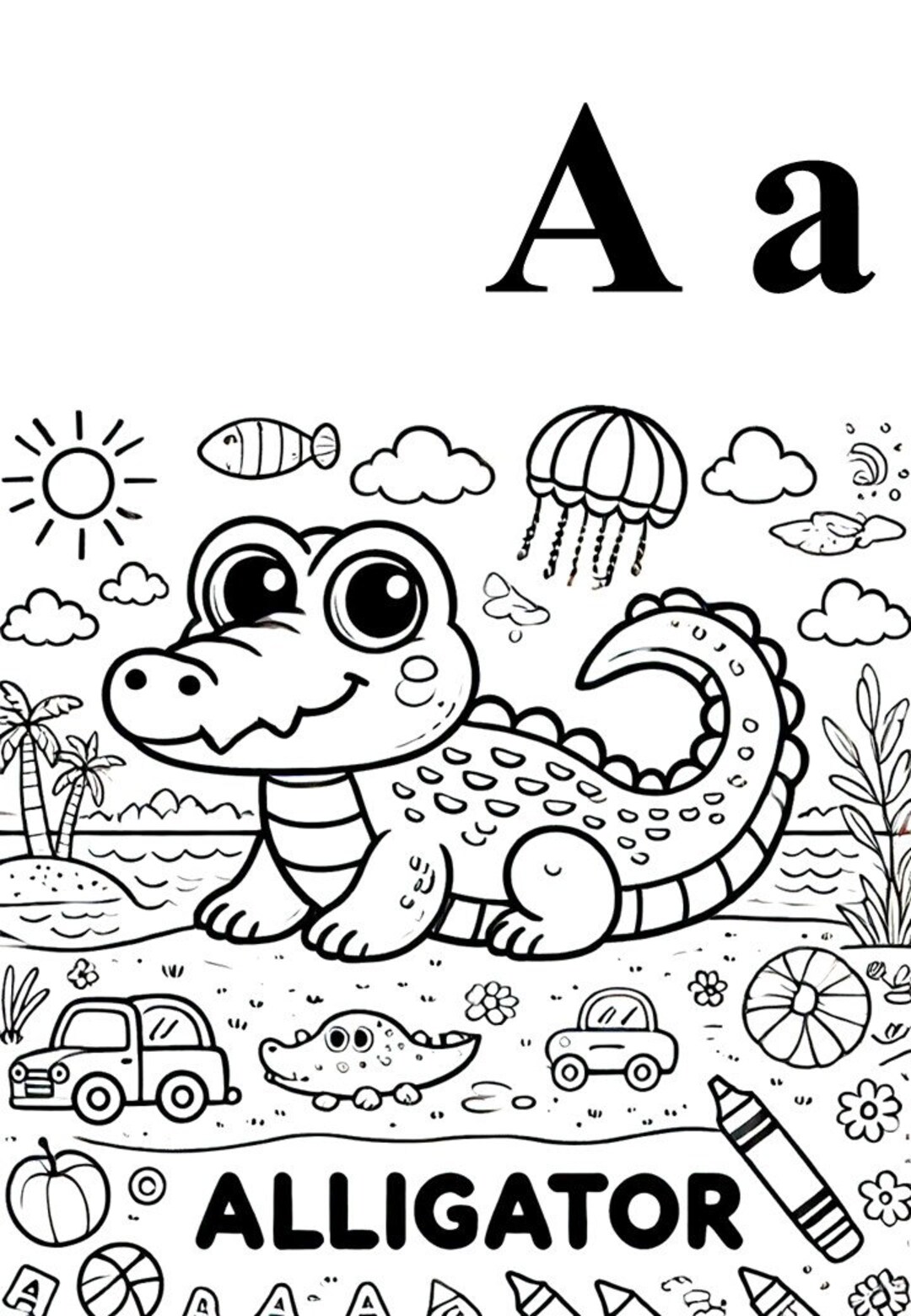 ABC Animals Coloring Book for Kids: Fun and Educational Coloring Pages ...