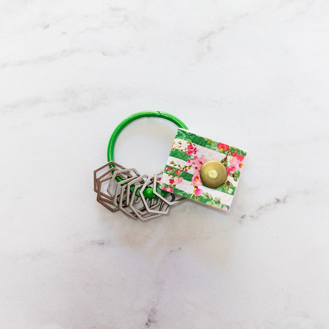 Stitch Marker Keeper - Cherry Blossom Stripes - Gift for Knitter ...