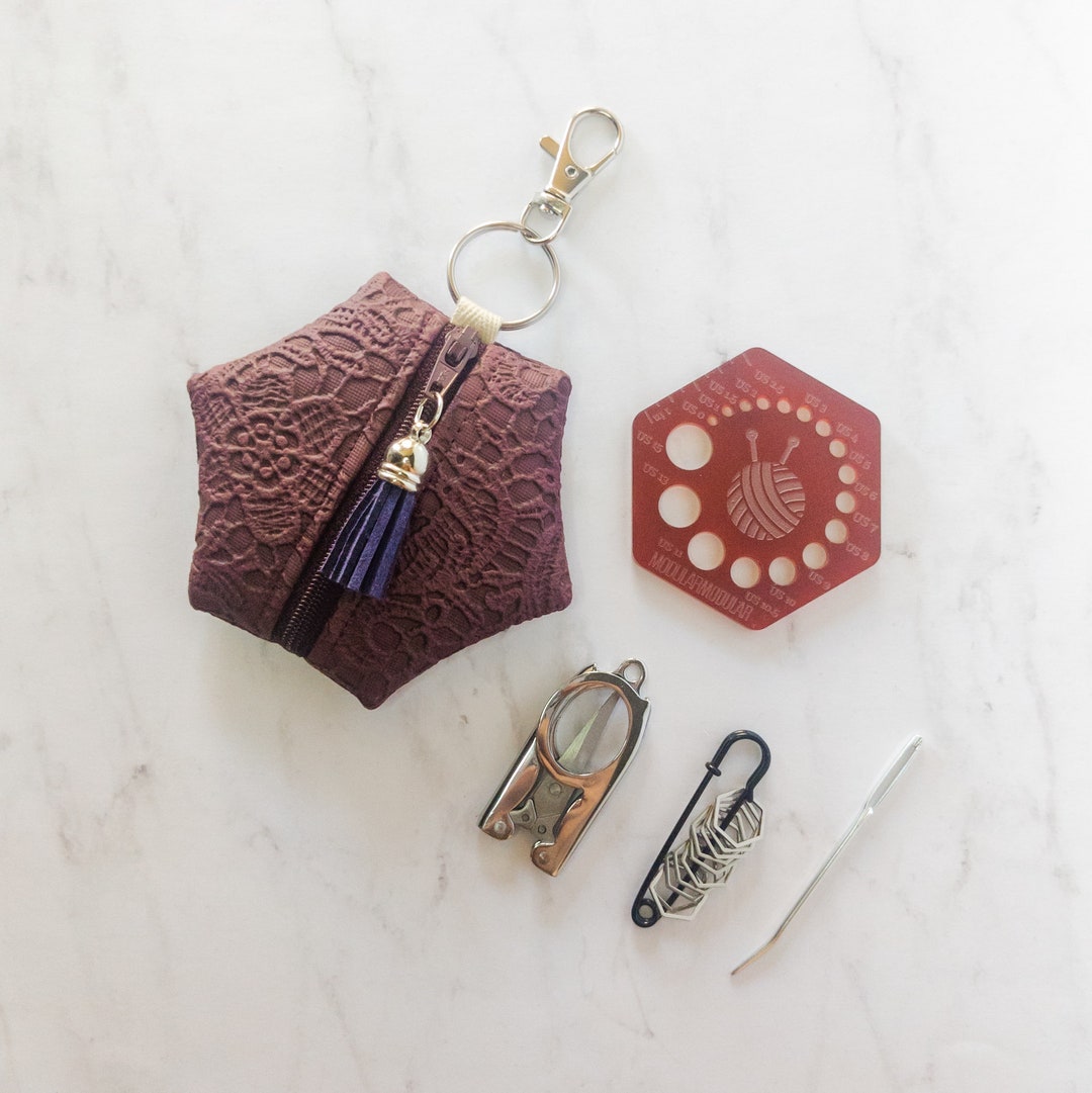 Hexagon Knitting Kits - Autumn - Texture Lace Wine - Gift for Knitter ...