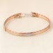 Tricolor Wire Wrapped Bracelet Bangle - Etsy