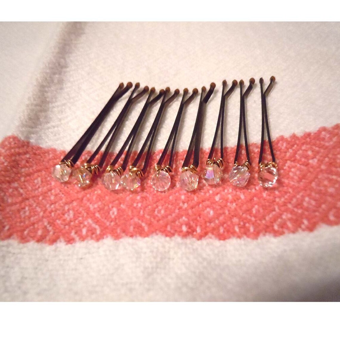 Crystal Tipped Bobbie Pins Bobby Pins - Etsy