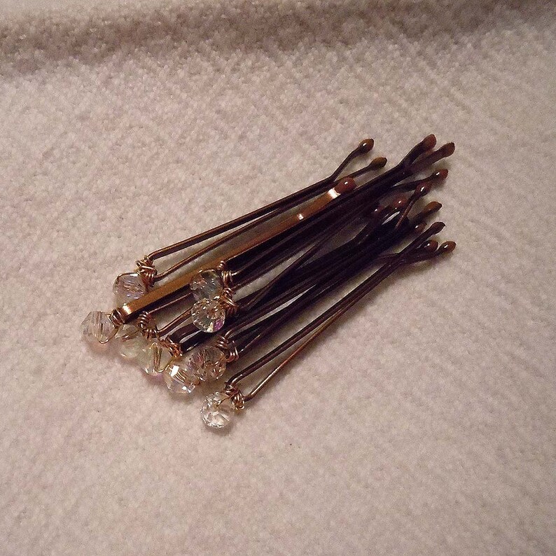 Crystal Tipped Bobbie Pins Bobby Pins - Etsy