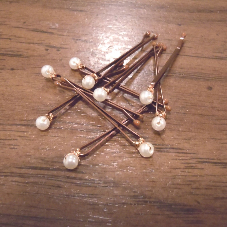 Pearl Bobbie Pins - Etsy