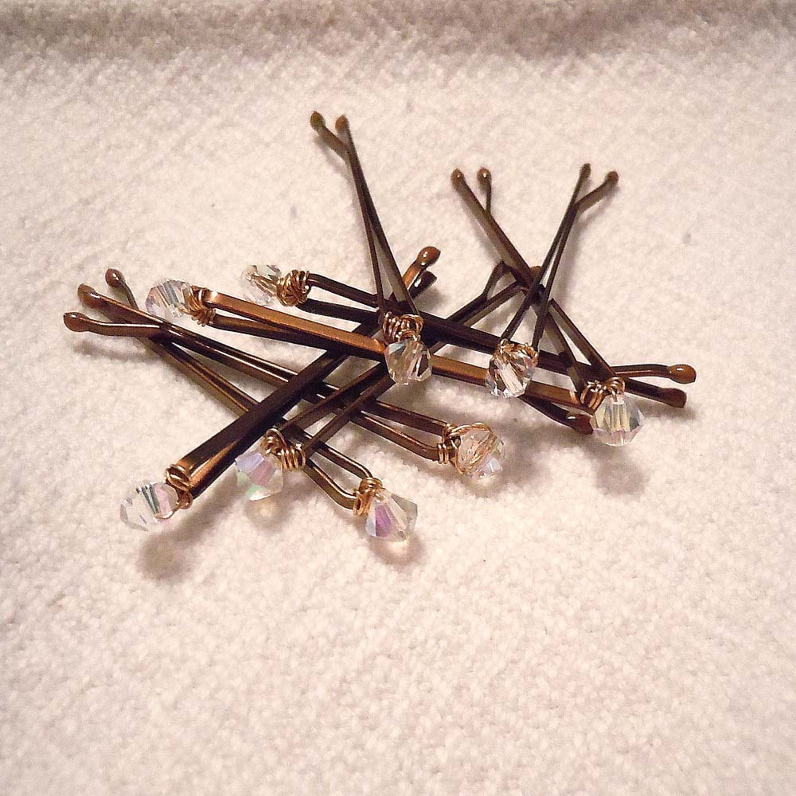 Crystal Tipped Bobbie Pins Bobby Pins - Etsy