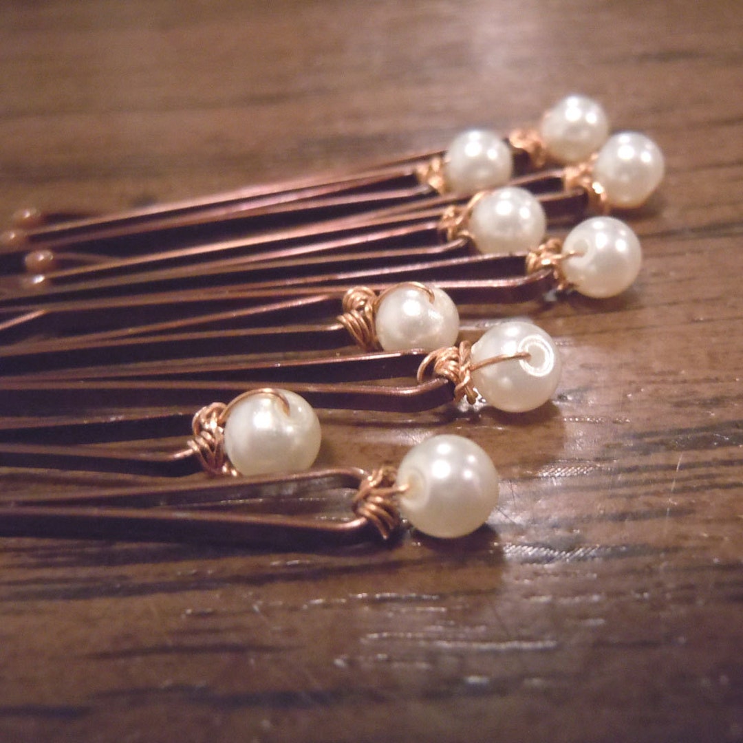 Pearl Bobbie Pins - Etsy