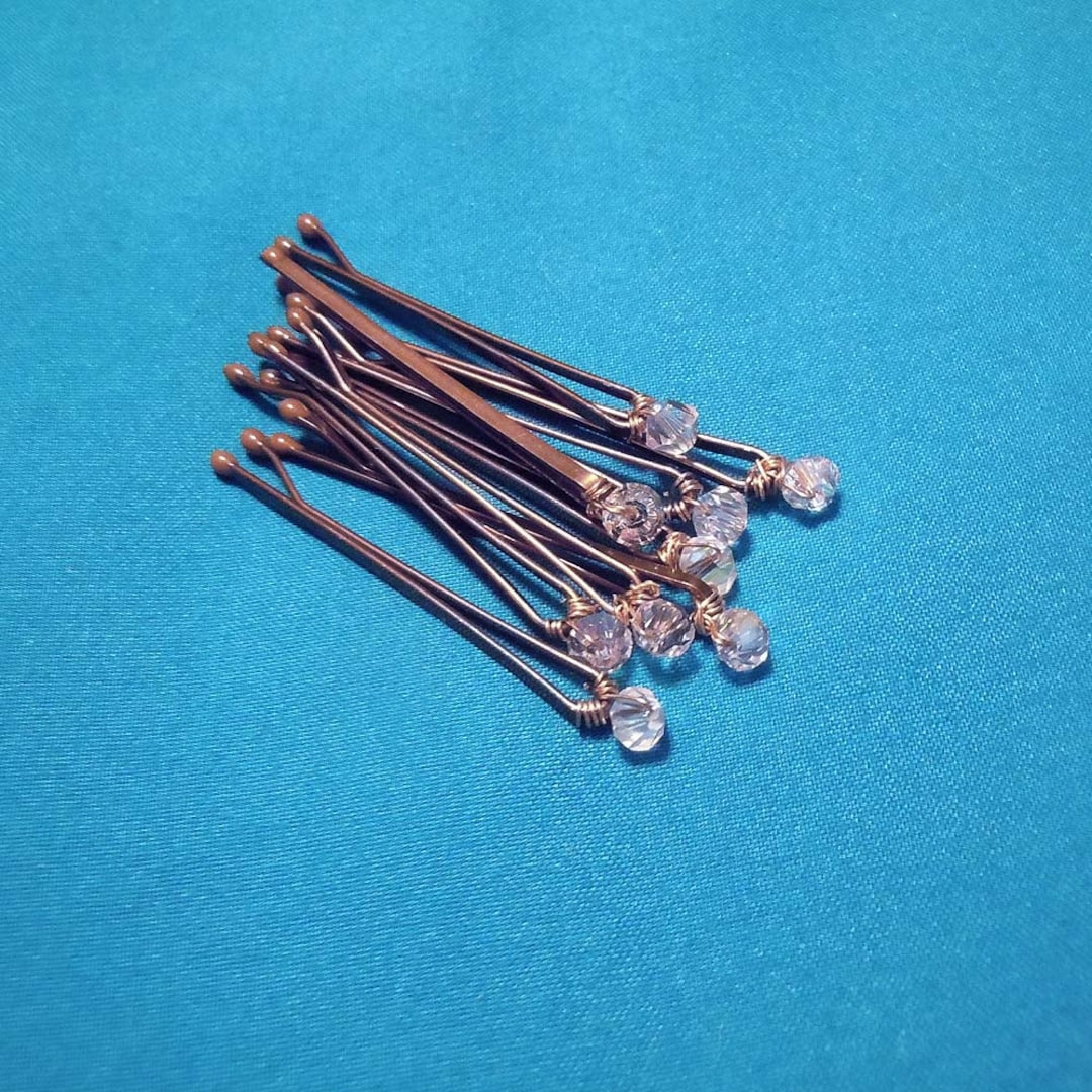 Crystal Tipped Bobbie Pins Bobby Pins - Etsy