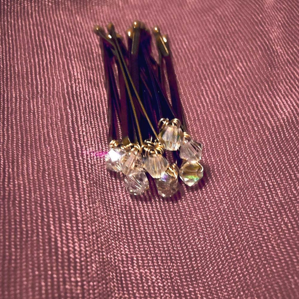 Crystal Tipped Bobbie Pins Bobby Pins - Etsy