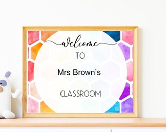 Classroom Door Sign Classroom Decor Welcome Back to School Sign ...
