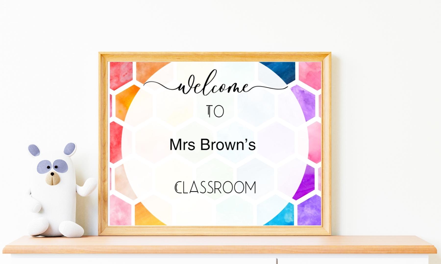 Classroom Door Sign Classroom Decor Welcome Back to School Sign ...