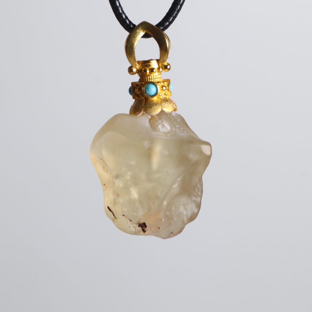 Libyan Desert Glass Pendant,energy Stone Pendant,minimalist Jewelry ...