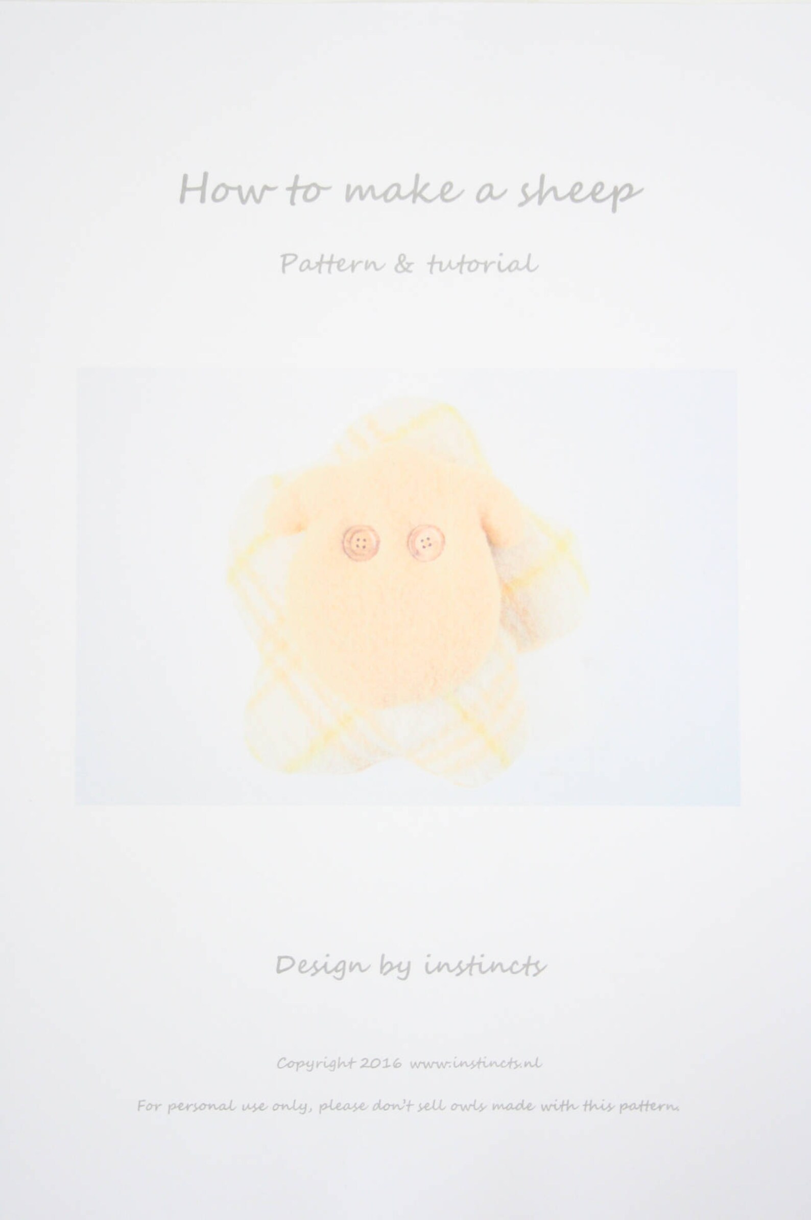 How to Make a Sheep Pattern and Tutorial PDF - Etsy