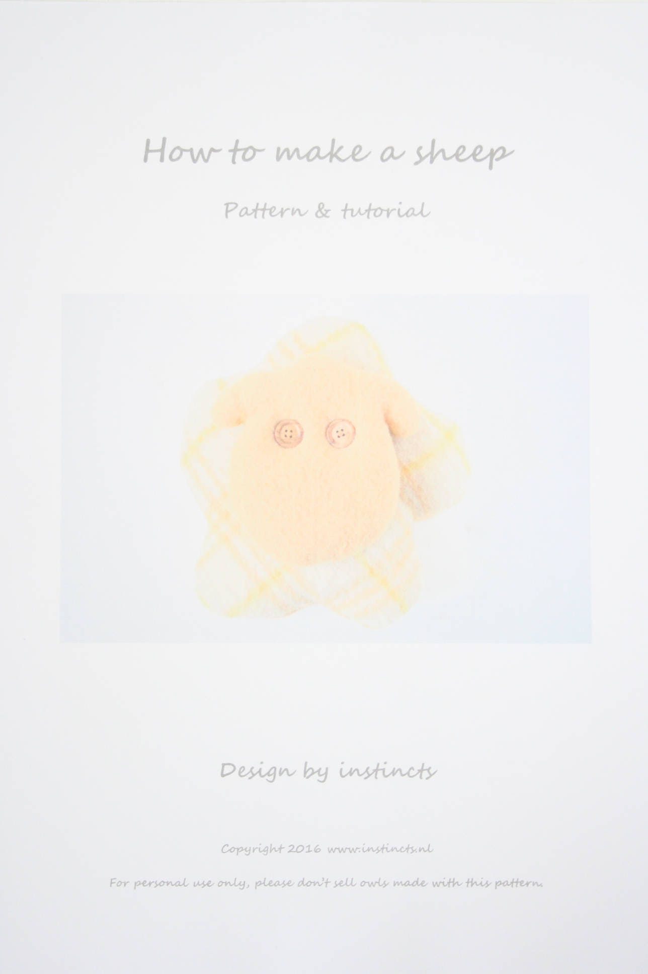 How to Make a Sheep Pattern and Tutorial PDF - Etsy