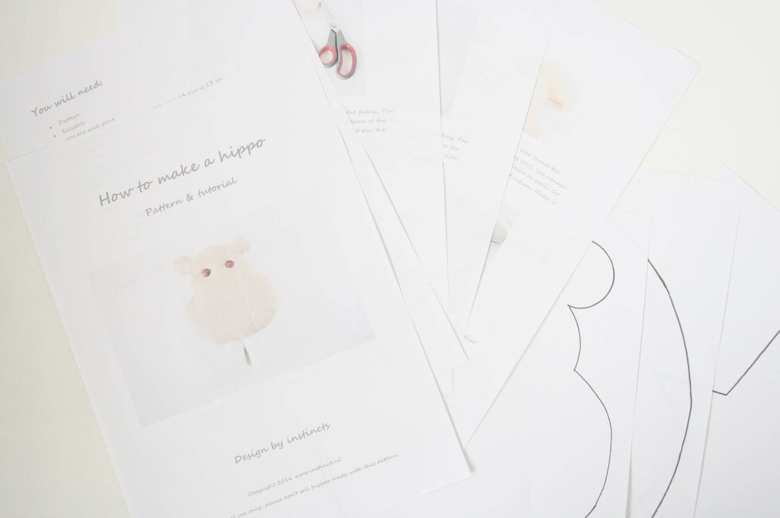 How to Make a Hippo - Pattern and Tutorial PDF - Etsy