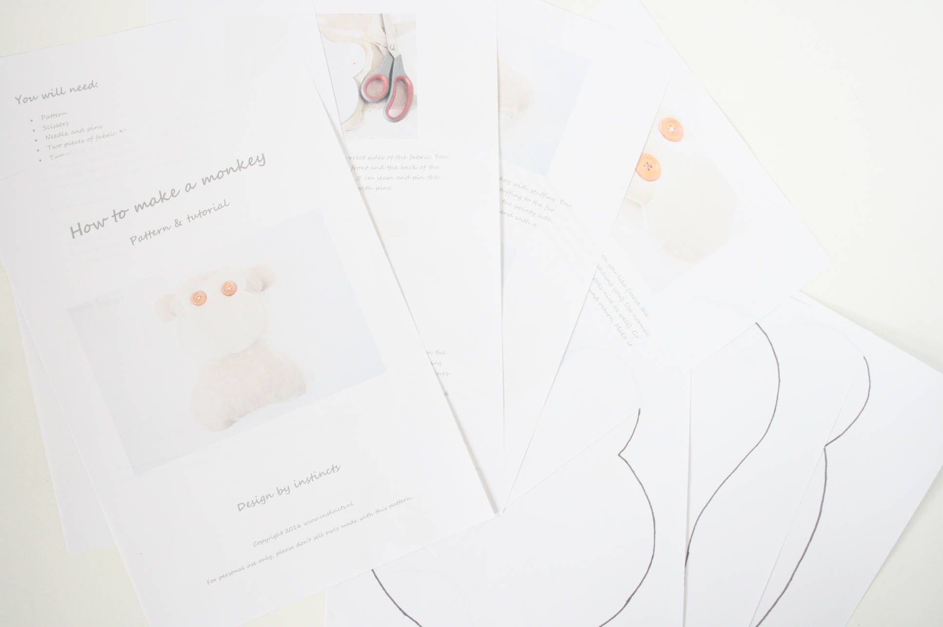 How to Make a Monkey Pattern and Tutorial PDF - Etsy