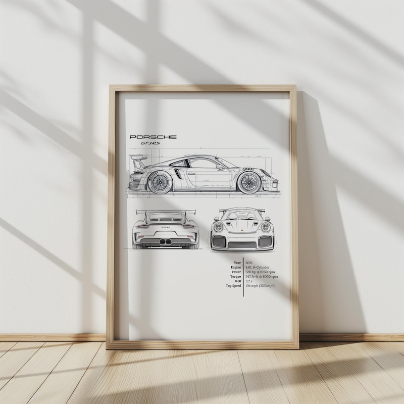 Porsche Gt3rs Poster Digital Download - Etsy