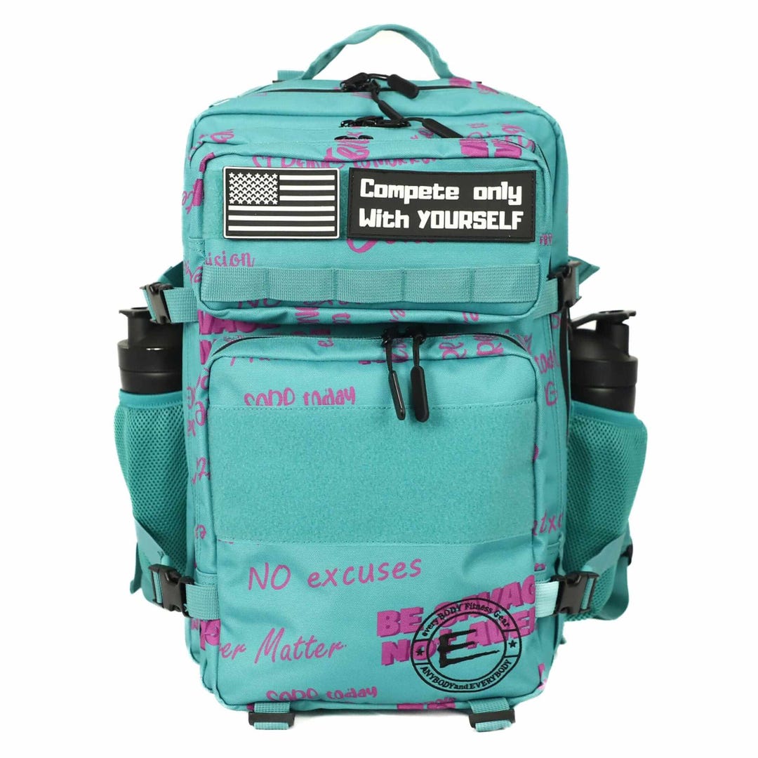 45L Teal Motivational Backpack W/cup Holders Gift for Teen Back to ...