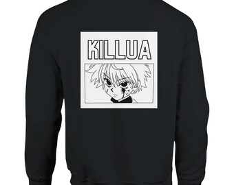 Anime Hxh Killua Sweatshirt Unisex Garment-dyed, Japanese Manga Jumper ...