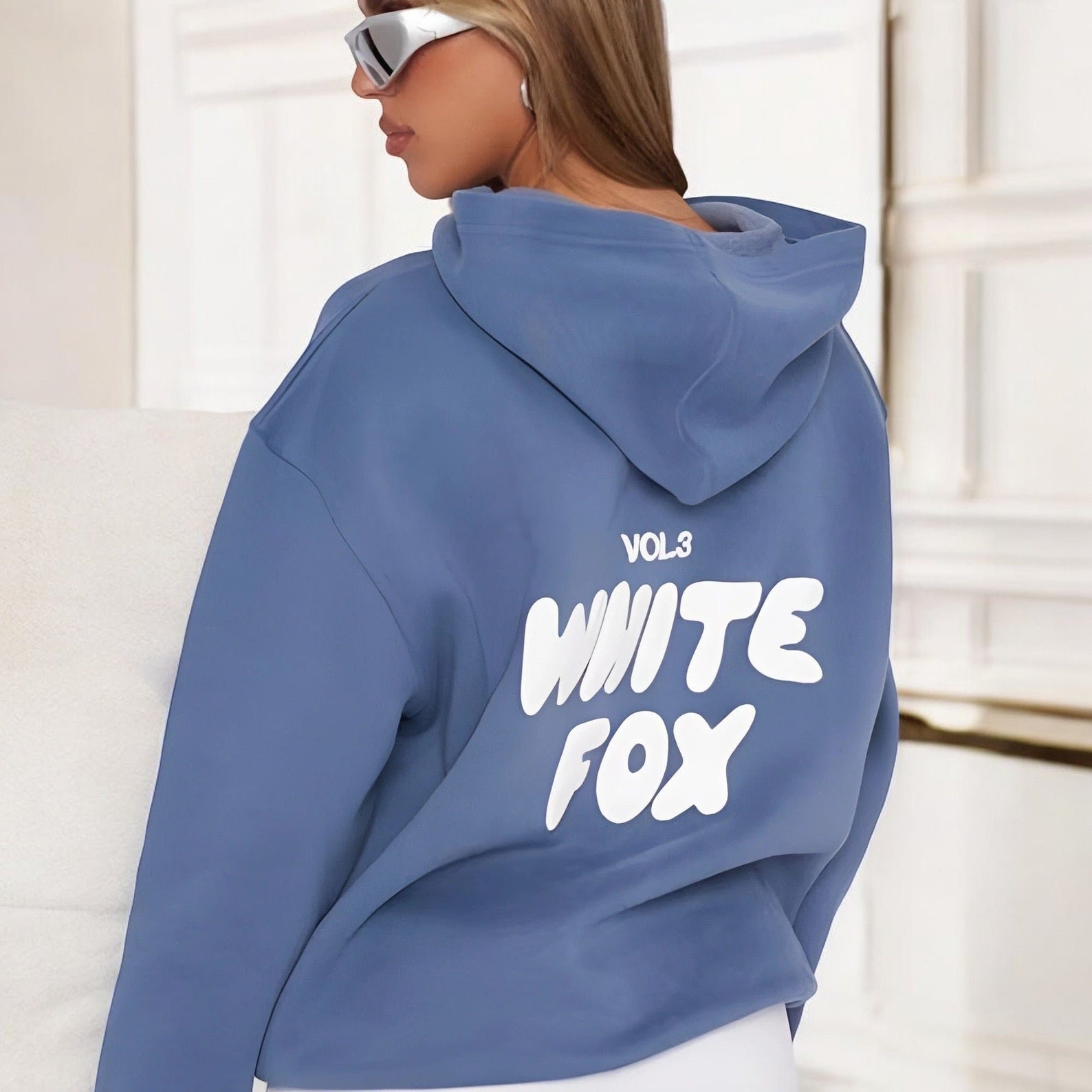 Cosy Whitefox Hoodie Hoody, Oversized, Leisure Hoodie, Bubbly - Etsy