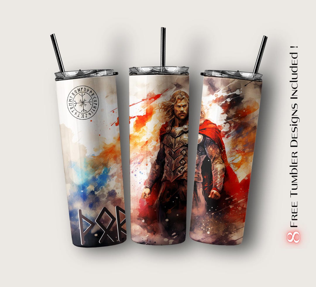 Thor Tumbler Wrap, Marvel Sublimation Design for Digital Download, 20oz ...