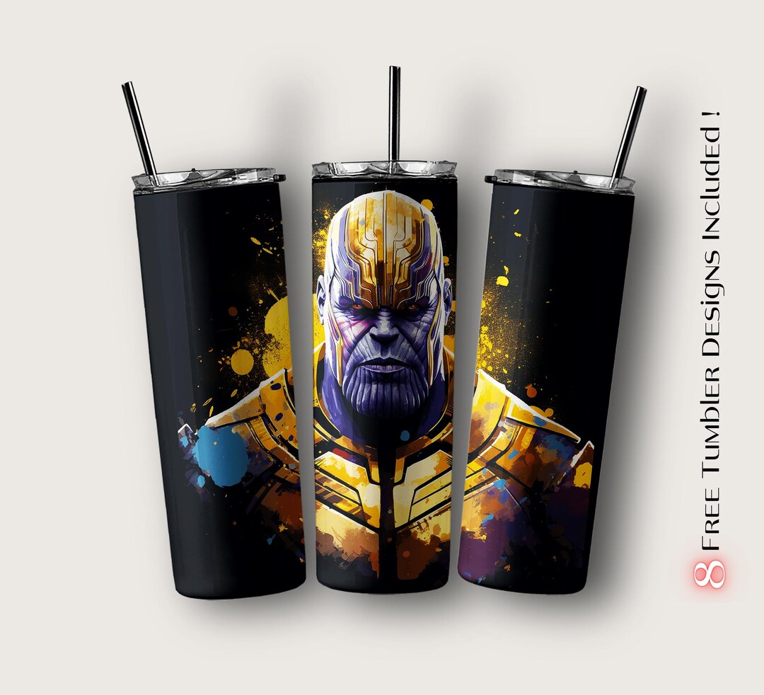Thanos Tumbler Wrap, Marvel Sublimation Design for Digital Download ...