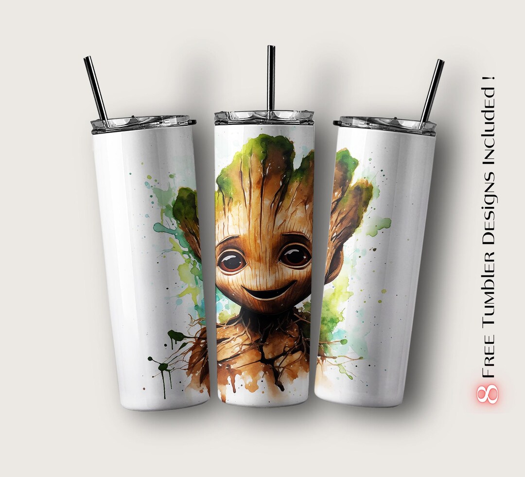 Groot Tumbler Wrap, Marvel Sublimation Design for Digital Download ...