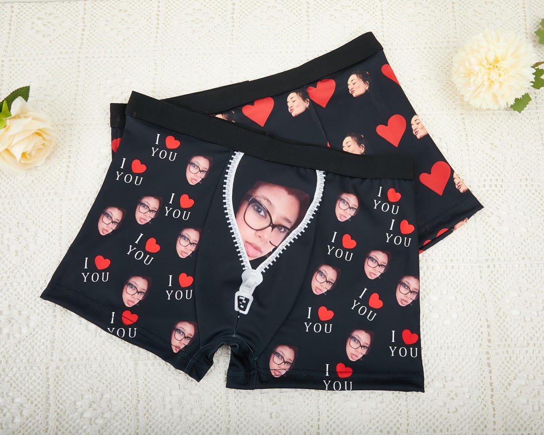 Personalized Boxer Briefs Custom Face Underwear, Men's Underwear Photo ...