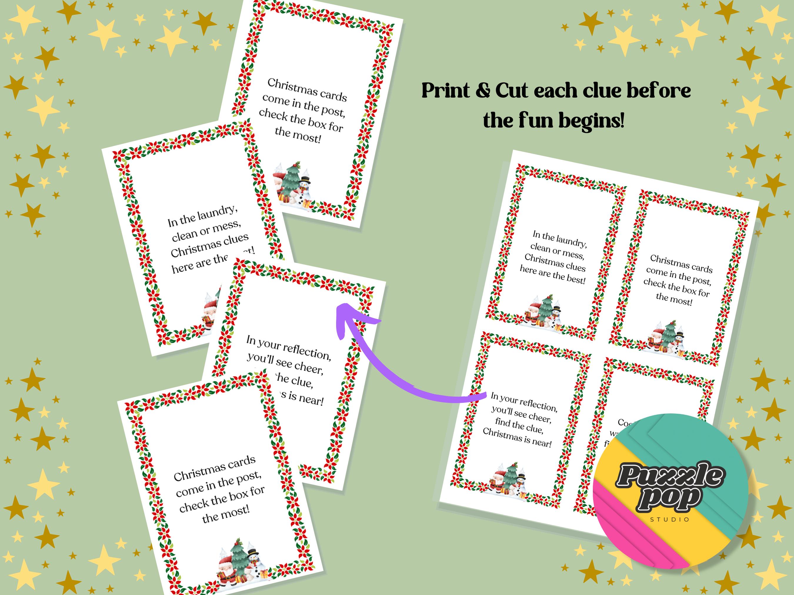 Christmas Scavenger Hunt for Kids Fun Christmas Game for Family ...