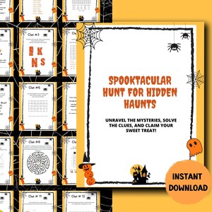 Halloween Scavenger Hunt for Kids Halloween Treasure Hunt Indoor Teens ...