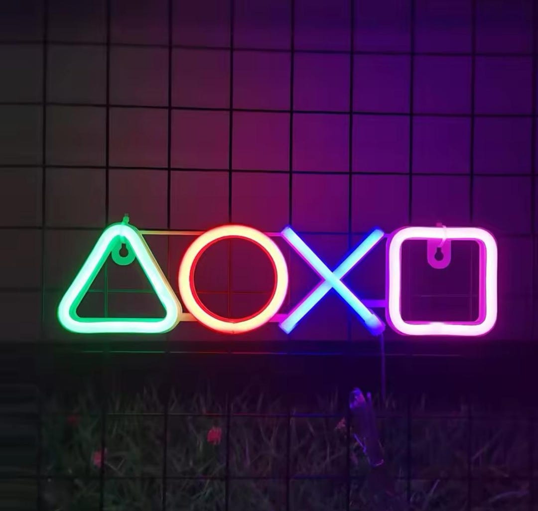 Triangle Circle X Square LED Neon Sign Acrylic Neon Sign Wall Art Decor ...