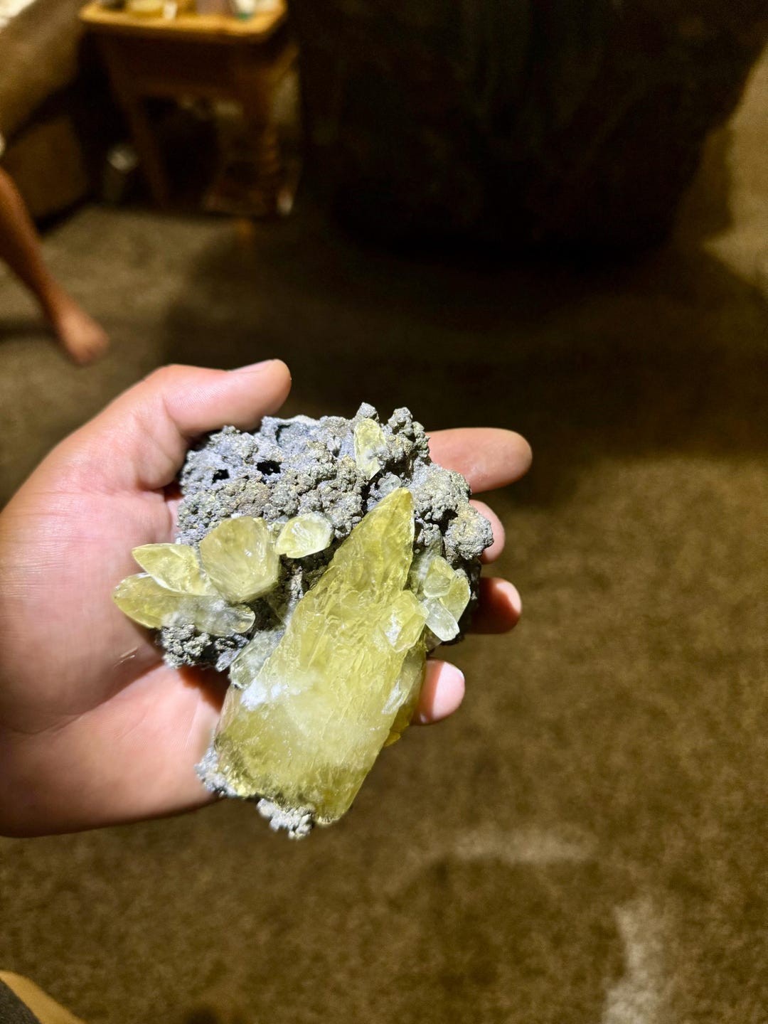 Dolomite With Golden Calcite Cluster - Etsy